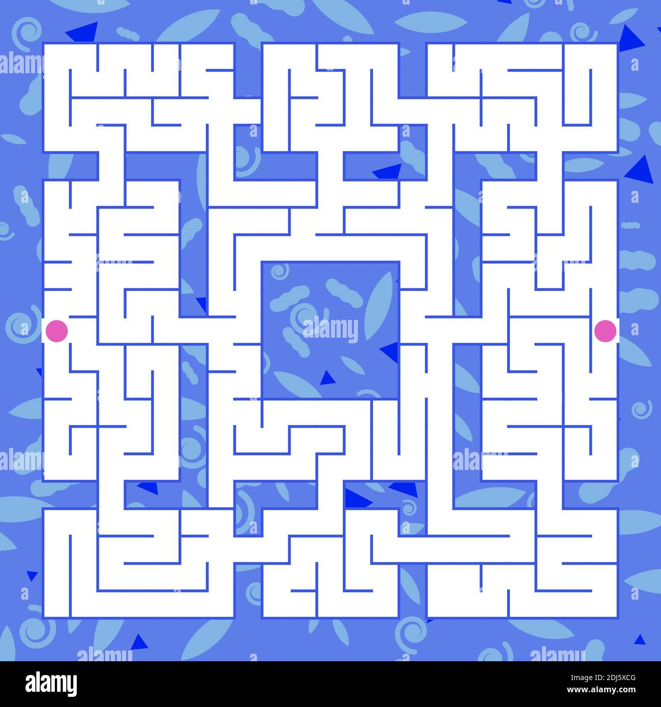 Abstract isolated labyrinth of unusual shape. An interesting and useful ...