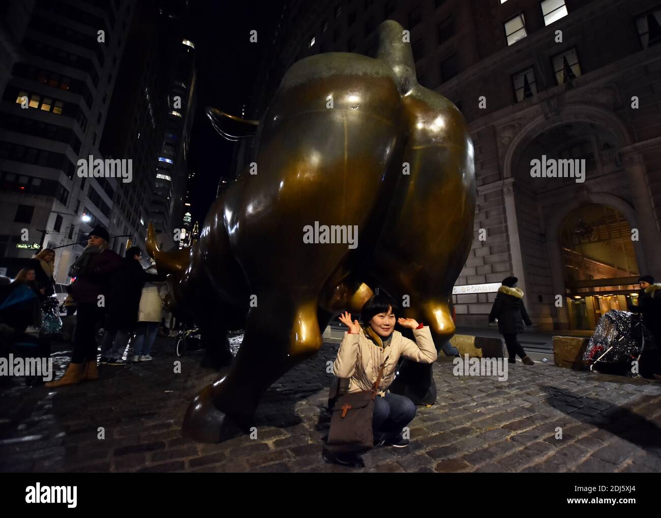 New York, USA, November 2019. Charging Bull in Lower Manhattan, New ...