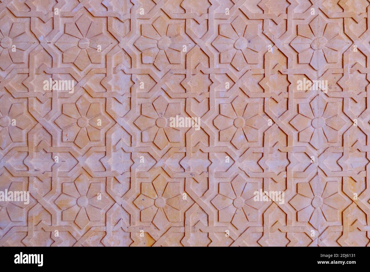 Texture with flower patterns on the rock surface. Texture arabic ...