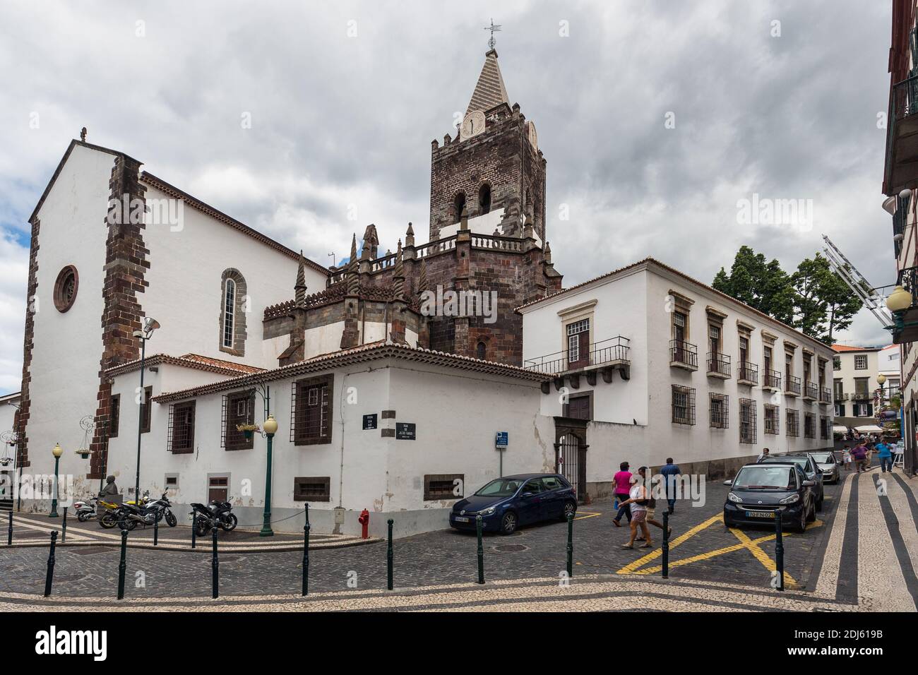 View at Cathedral downtown Funchal, Madeira island, Portugal Stock ...