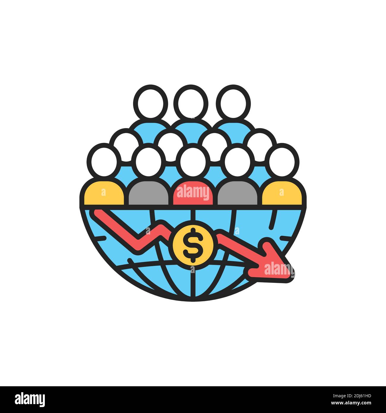 Economic decline Stock Vector Images - Alamy