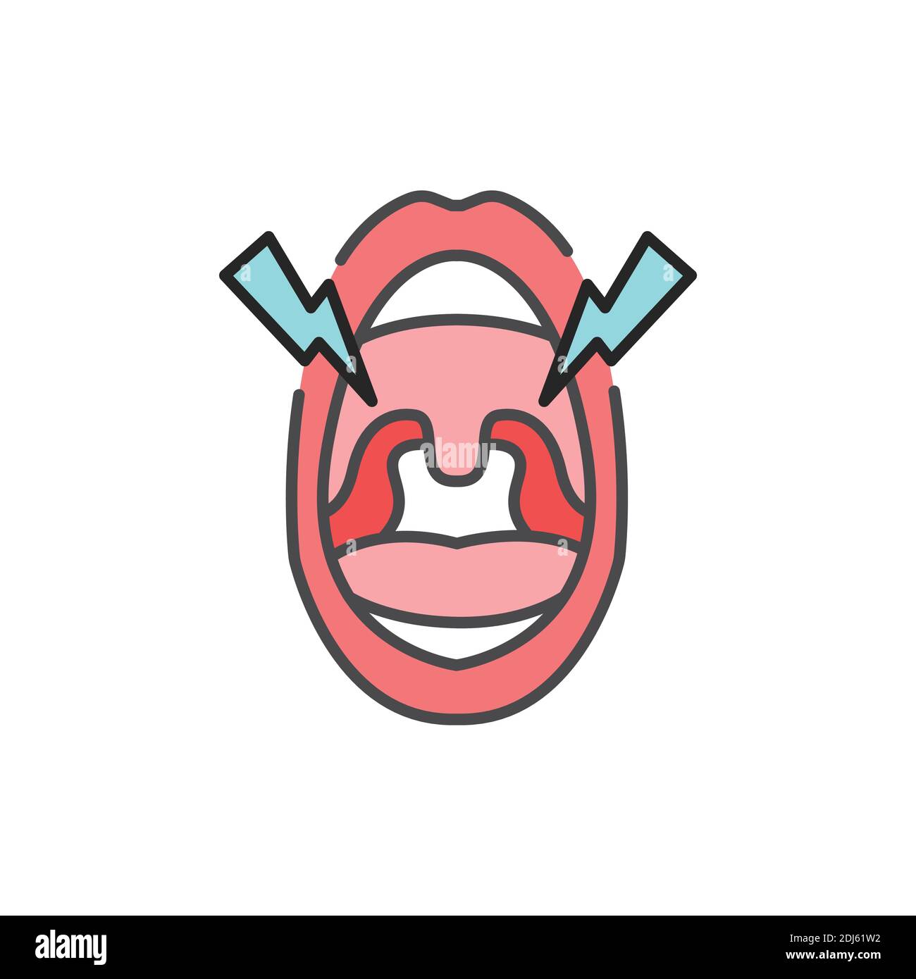 Swollen throat Stock Vector Images - Alamy