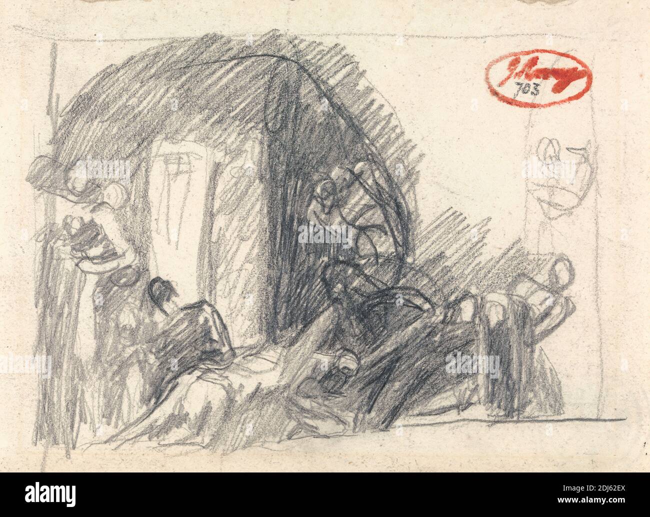 Prison Scene, George Romney, 1734–1802, British, undated, Graphite on ...