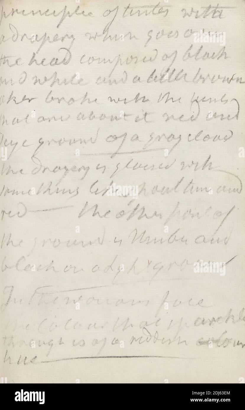 Manuscript Notes, George Romney, 1734–1802, British, 1773, Graphite on ...