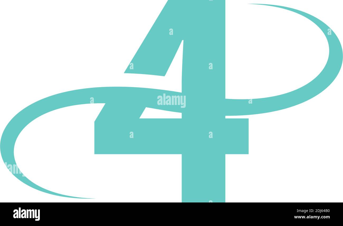 Number 4 logo icon design vector illustration Stock Vector Image & Art ...