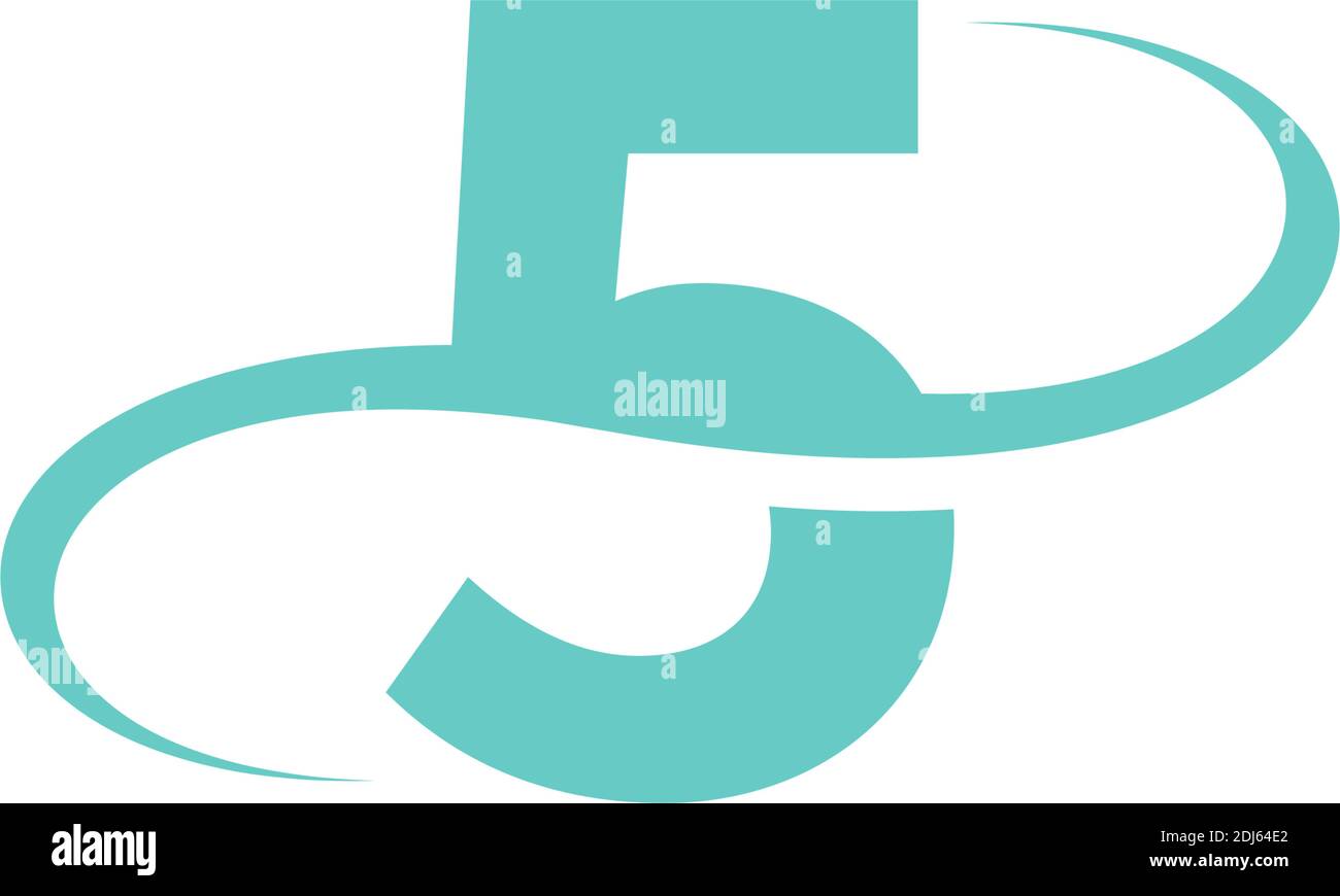Number 5 logo icon design vector illustration Stock Vector Image & Art ...