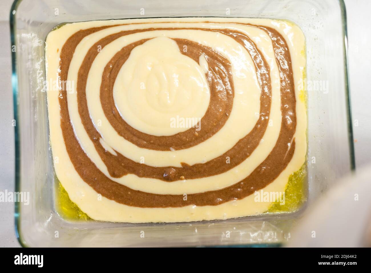 zebra pie background, blurred chocolate, dough background Stock Photo ...