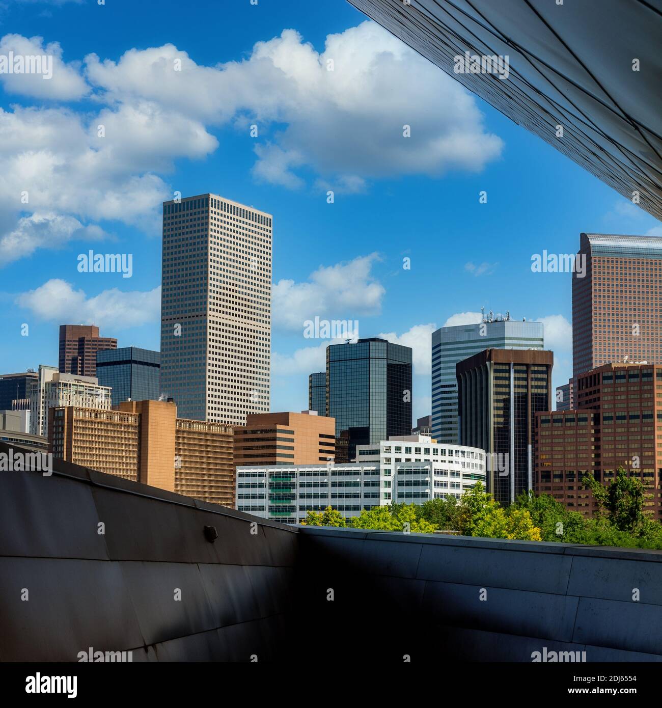 Unique view of the skyscrapers of Denver Colorado Stock Photo - Alamy