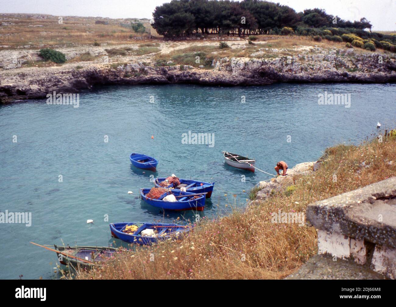Reportage Apulia, Italy, 1992. Porto Badisco (scanned from colorslide ...