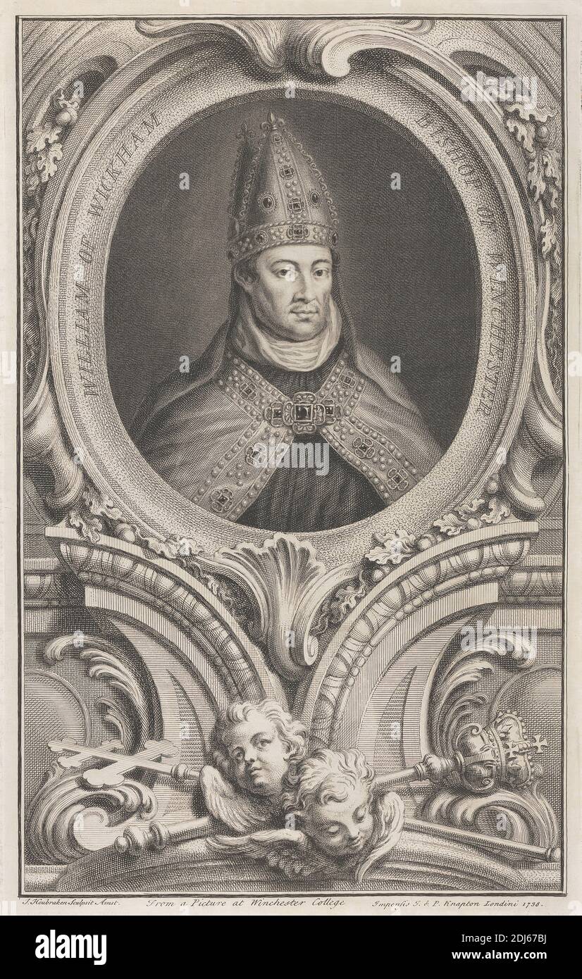 William of Wickham, Bishop of Winchester, Print made by Jacobus ...