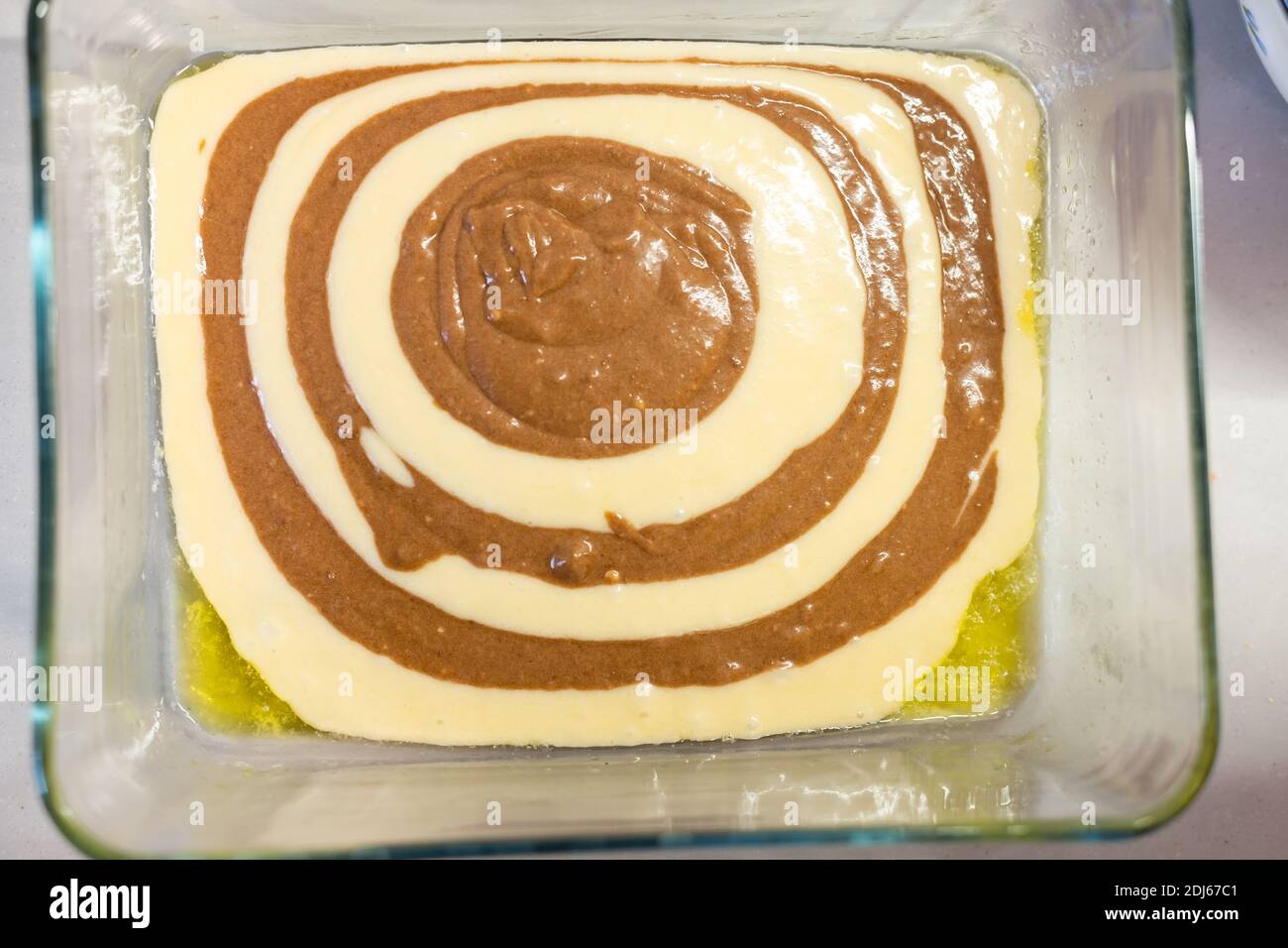 zebra pie background, blurred chocolate, dough background Stock Photo ...