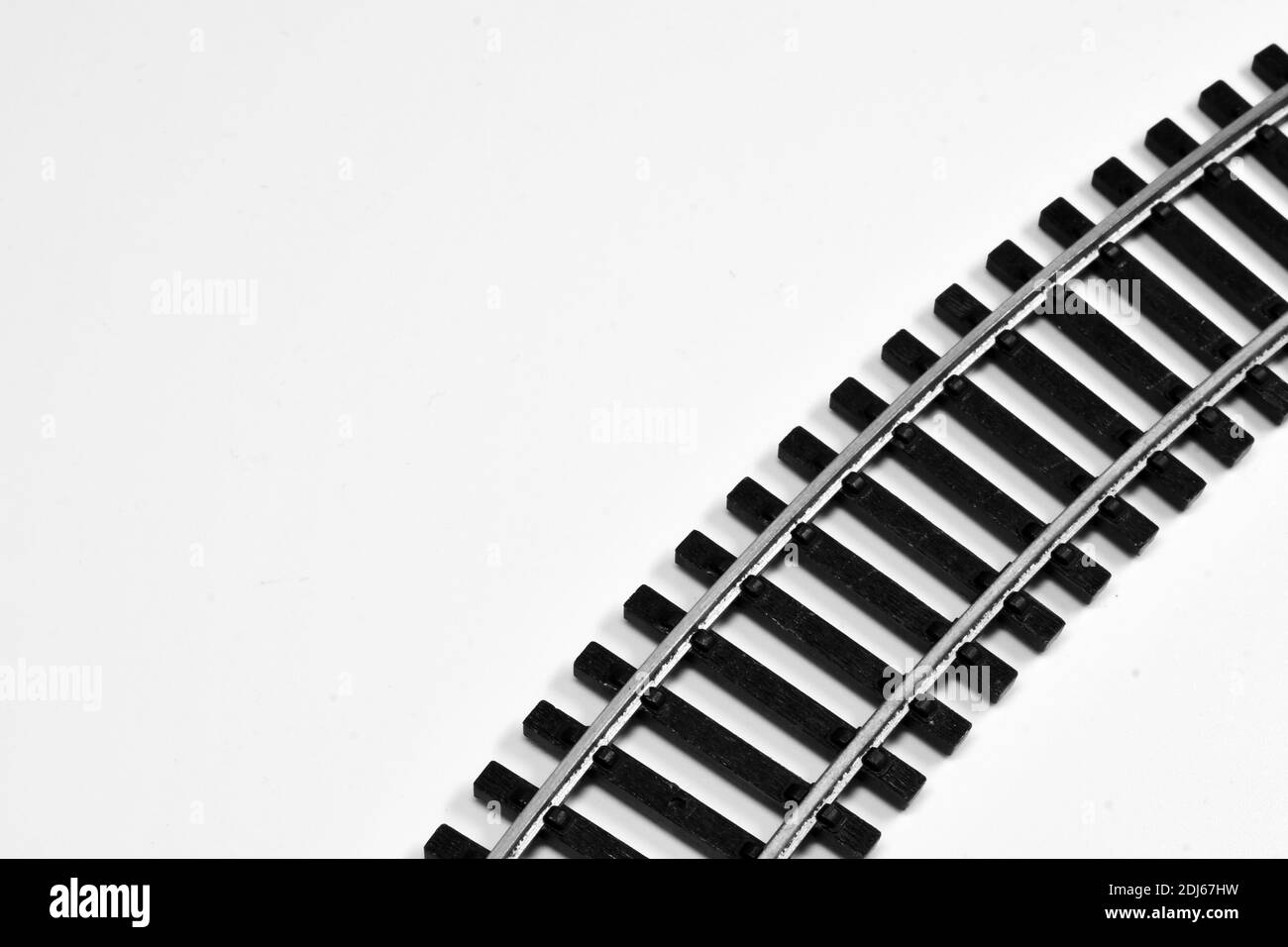 Curved railway track Black and White Stock Photos & Images - Alamy