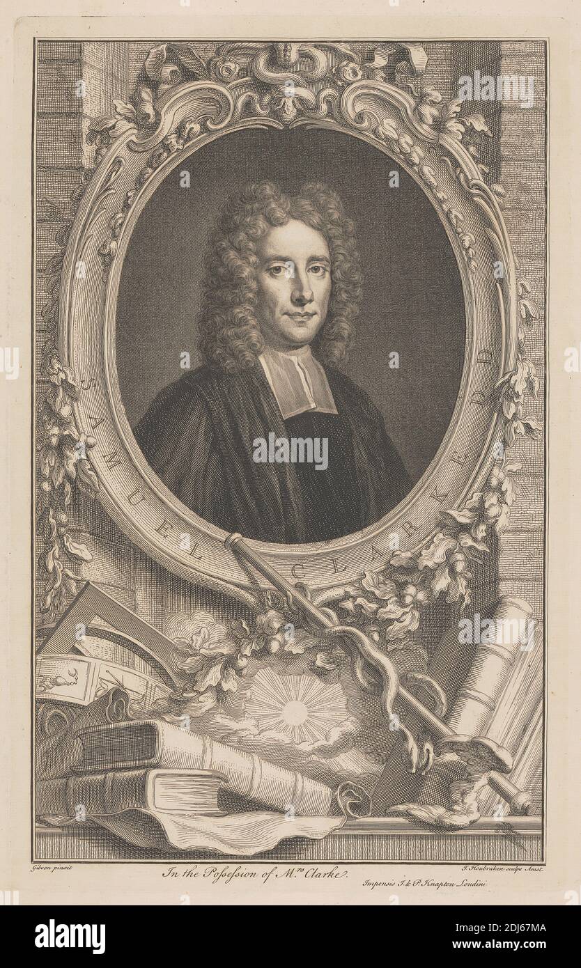 Samuel Clarke, Print made by Jacobus Houbraken, 1698–1780, Dutch, after ...