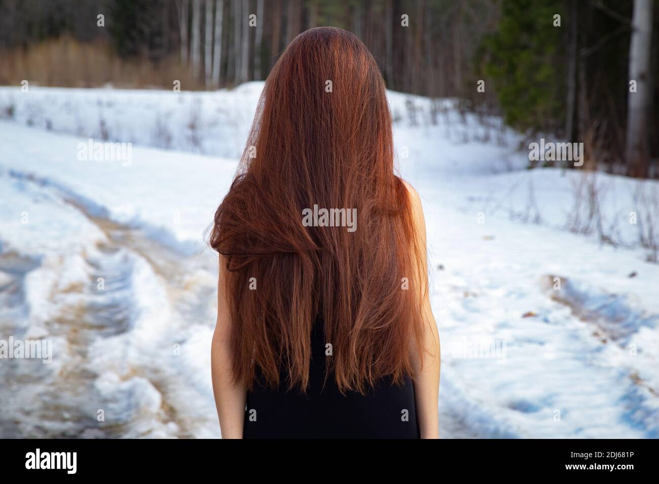 Girl Hiding Face With Hair