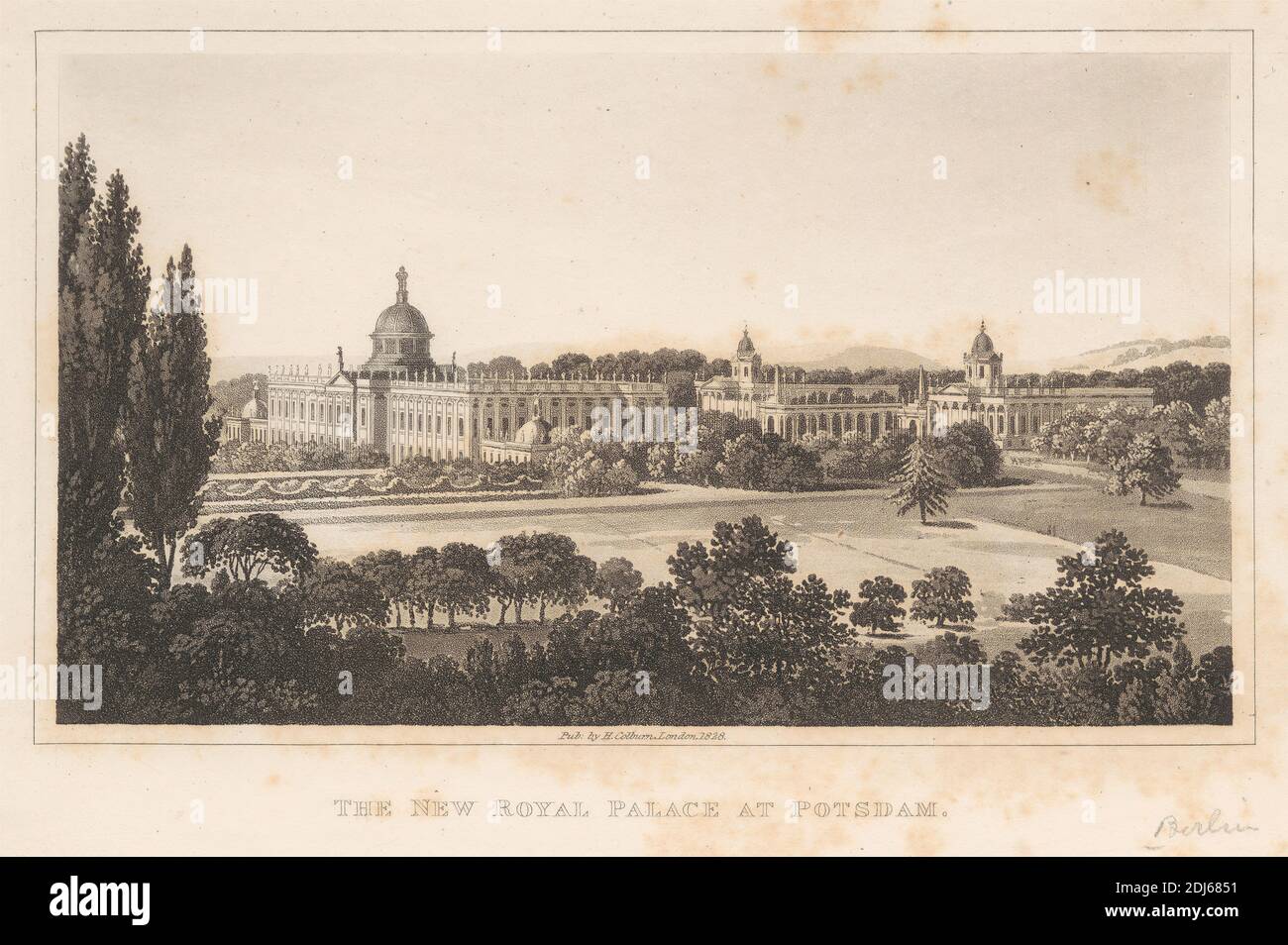 The New Royal Palace at Potsdam, Published by Henry Colburn, ca. 1785 ...