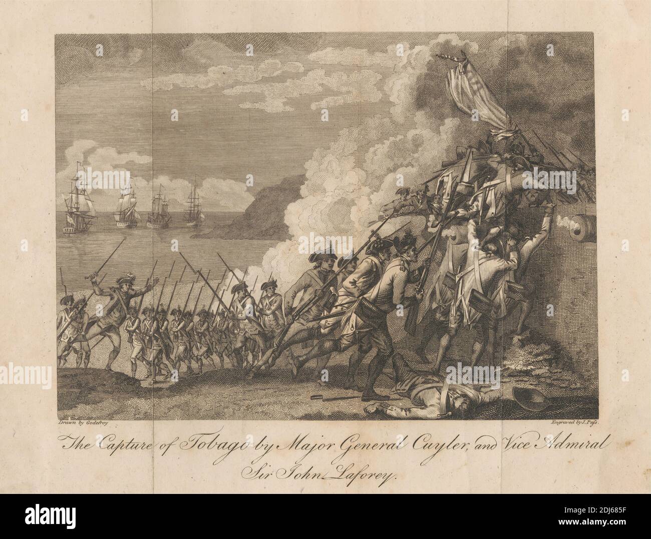The Capture of Tobago by Major General Cuyler, and Vice Admiral Sir ...
