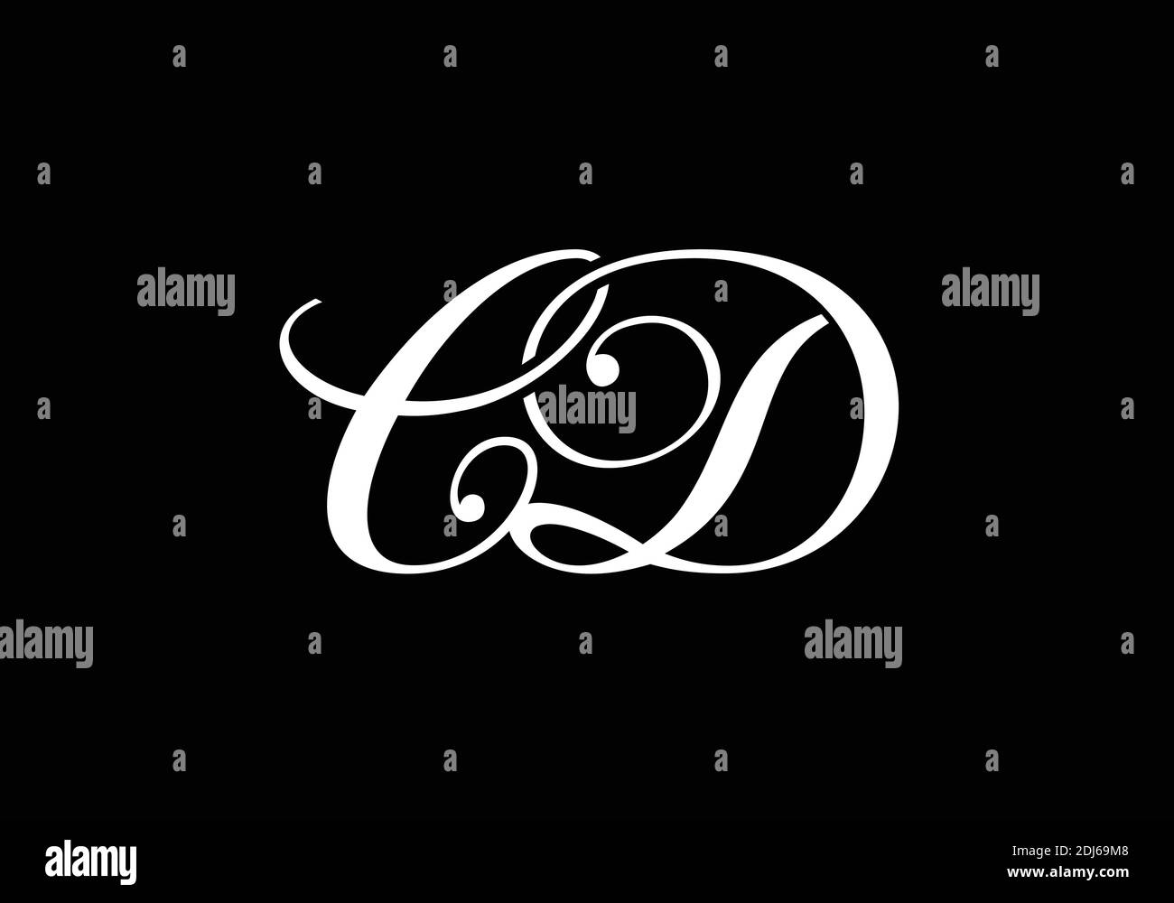 Initial Monogram Letter C D Logo Design Vector Template. Graphic ...