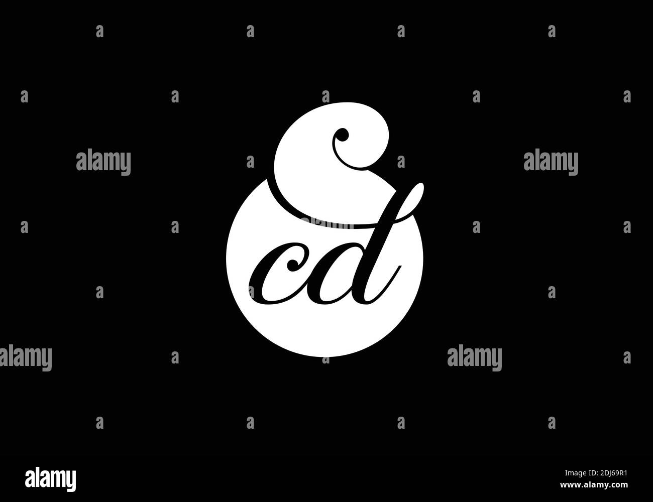 Initial Monogram Letter C D Logo Design Vector Template. Graphic ...