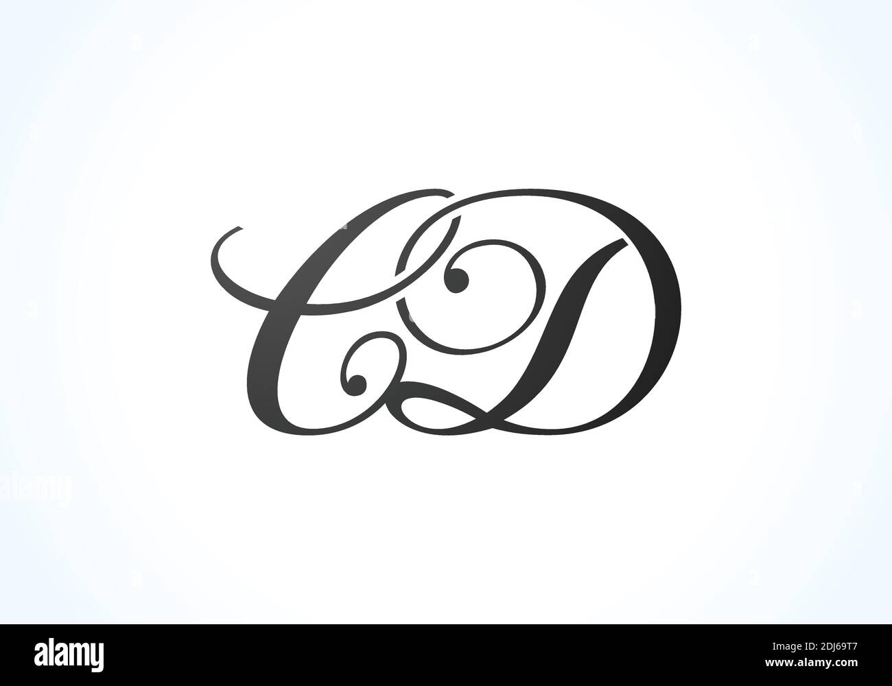 Initial Monogram Letter C D Logo Design Vector Template. Graphic ...
