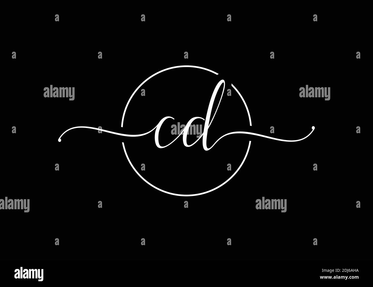 Initial Monogram Letter C D Logo Design Vector Template. Graphic ...