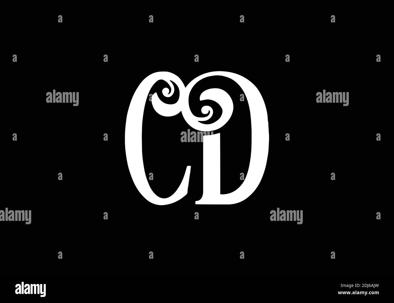Initial Monogram Letter C D Logo Design Vector Template. Graphic ...