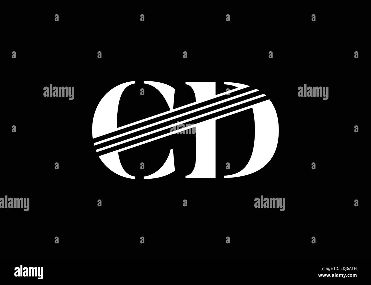 Initial Monogram Letter C D Logo Design Vector Template. Graphic ...