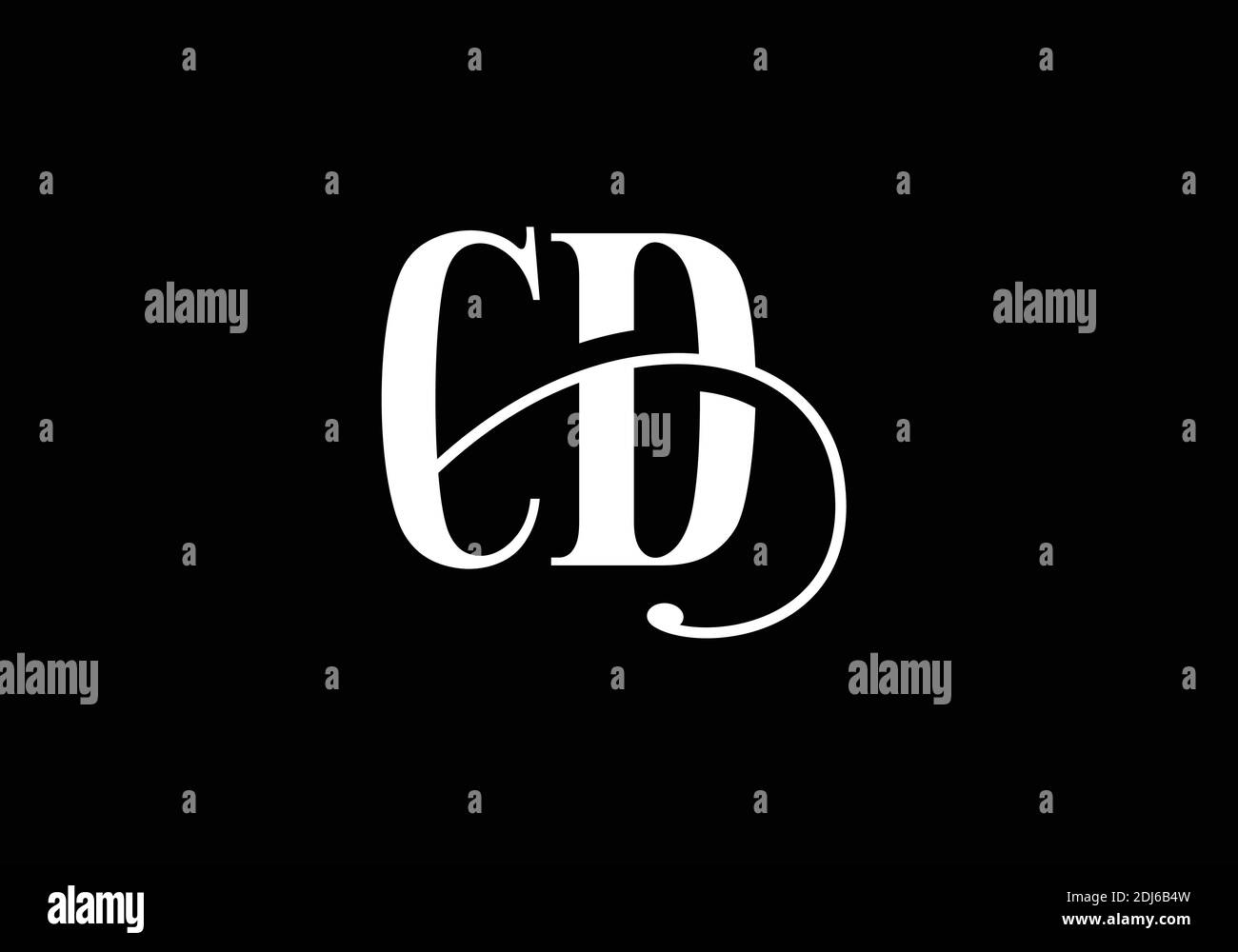 Initial Monogram Letter C D Logo Design Vector Template. Graphic ...