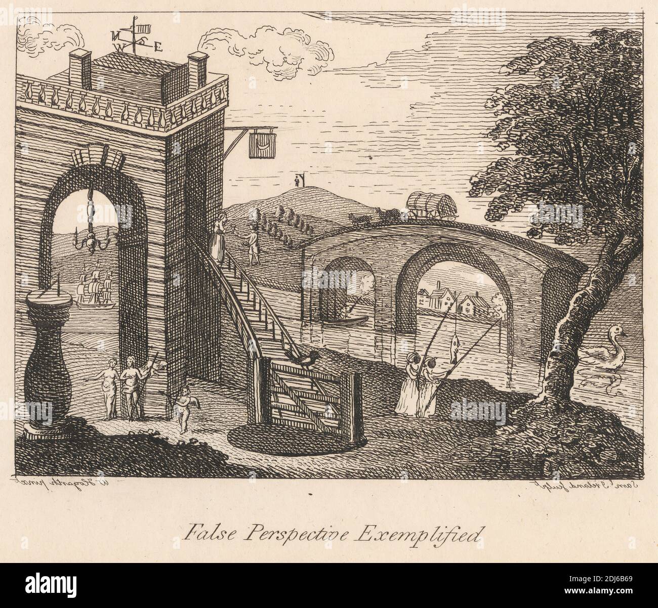 William hogarth false perspective hi-res stock photography and images ...