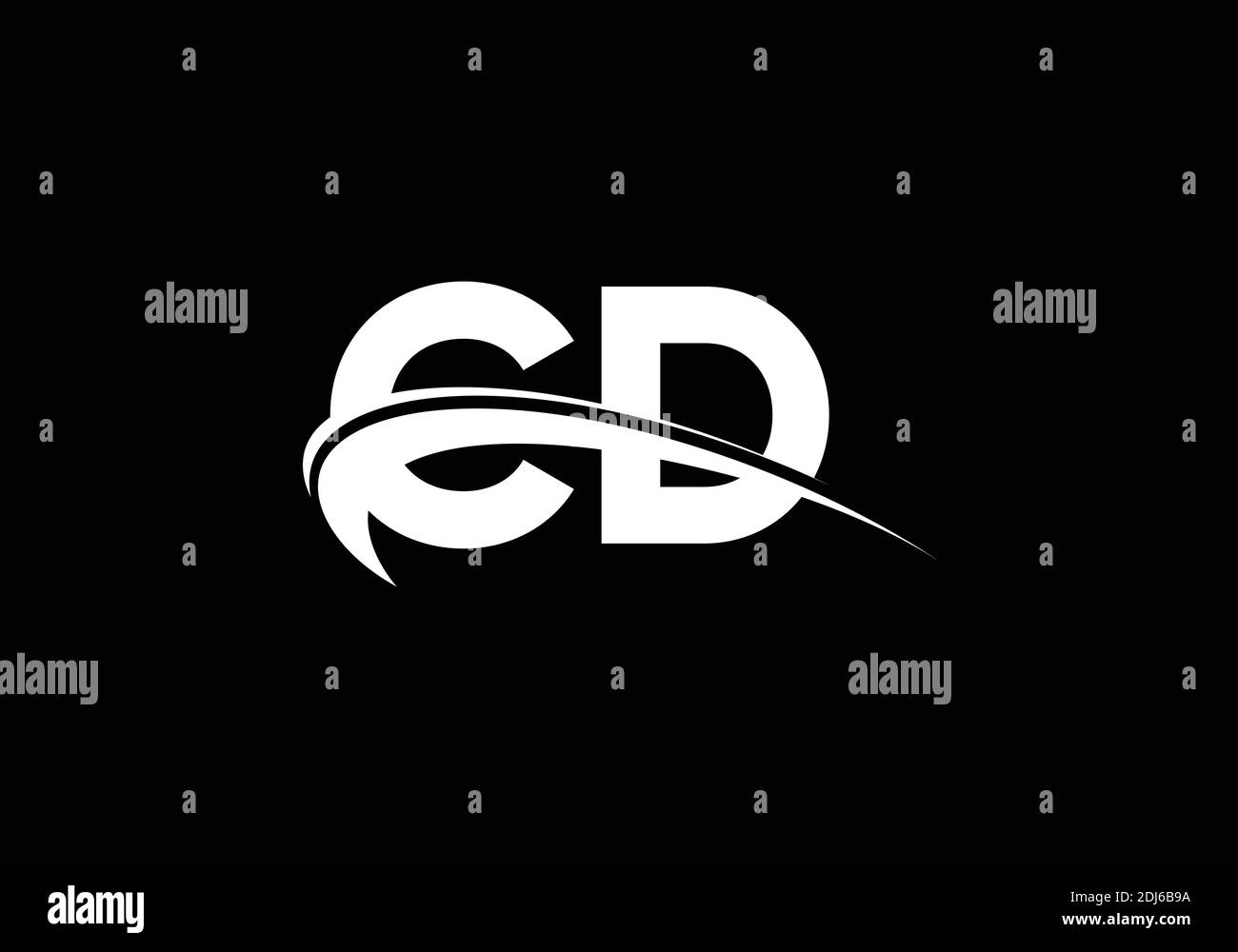 Initial Monogram Letter C D Logo Design Vector Template. Graphic ...