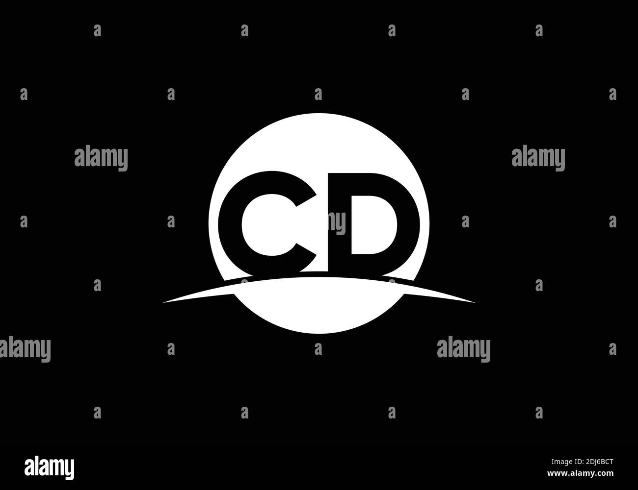 Initial Monogram Letter C D Logo Design Vector Template. Graphic ...
