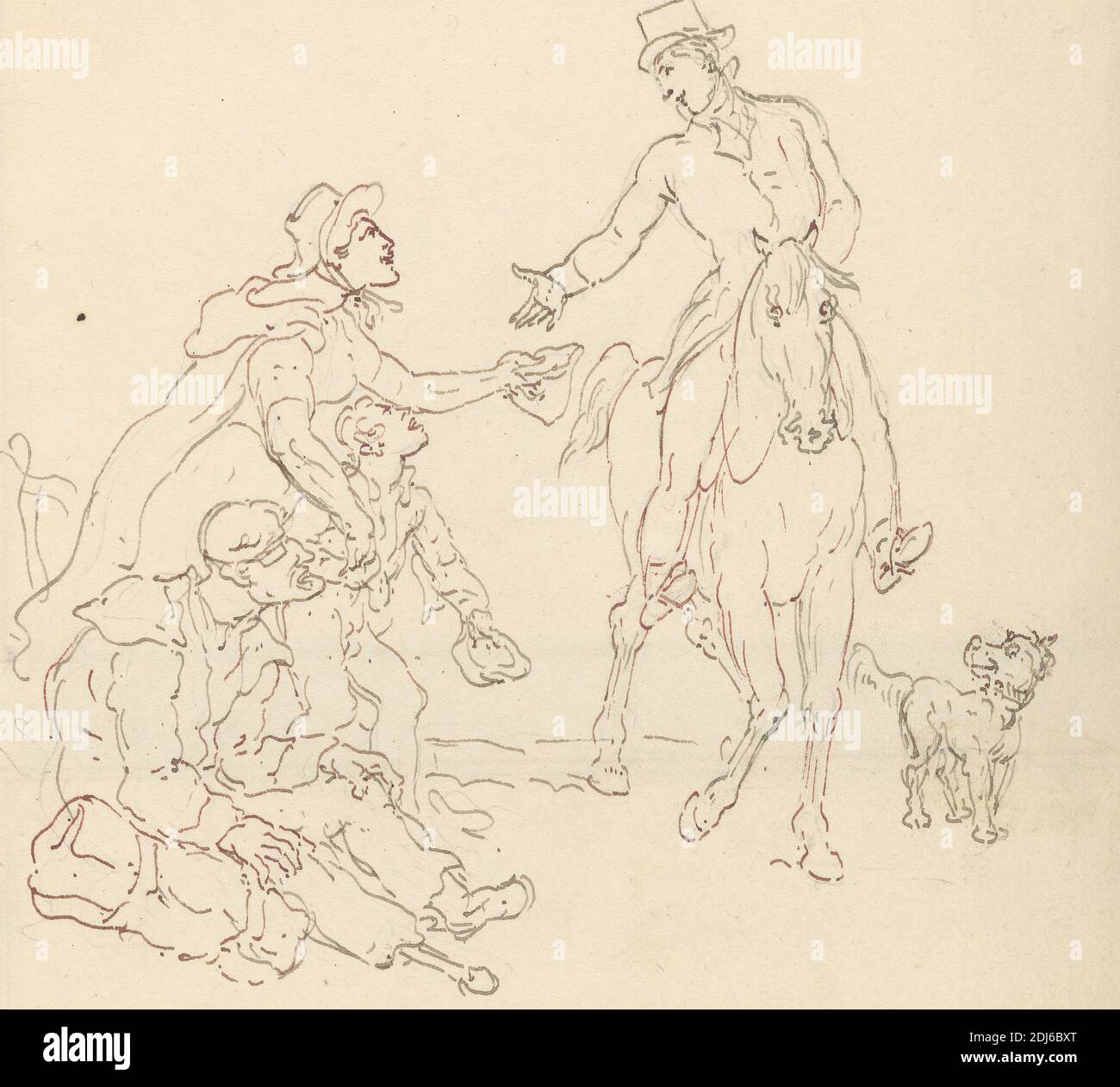 Album Drawing, Thomas Rowlandson, 1756–1827, British, undated, Graphite ...