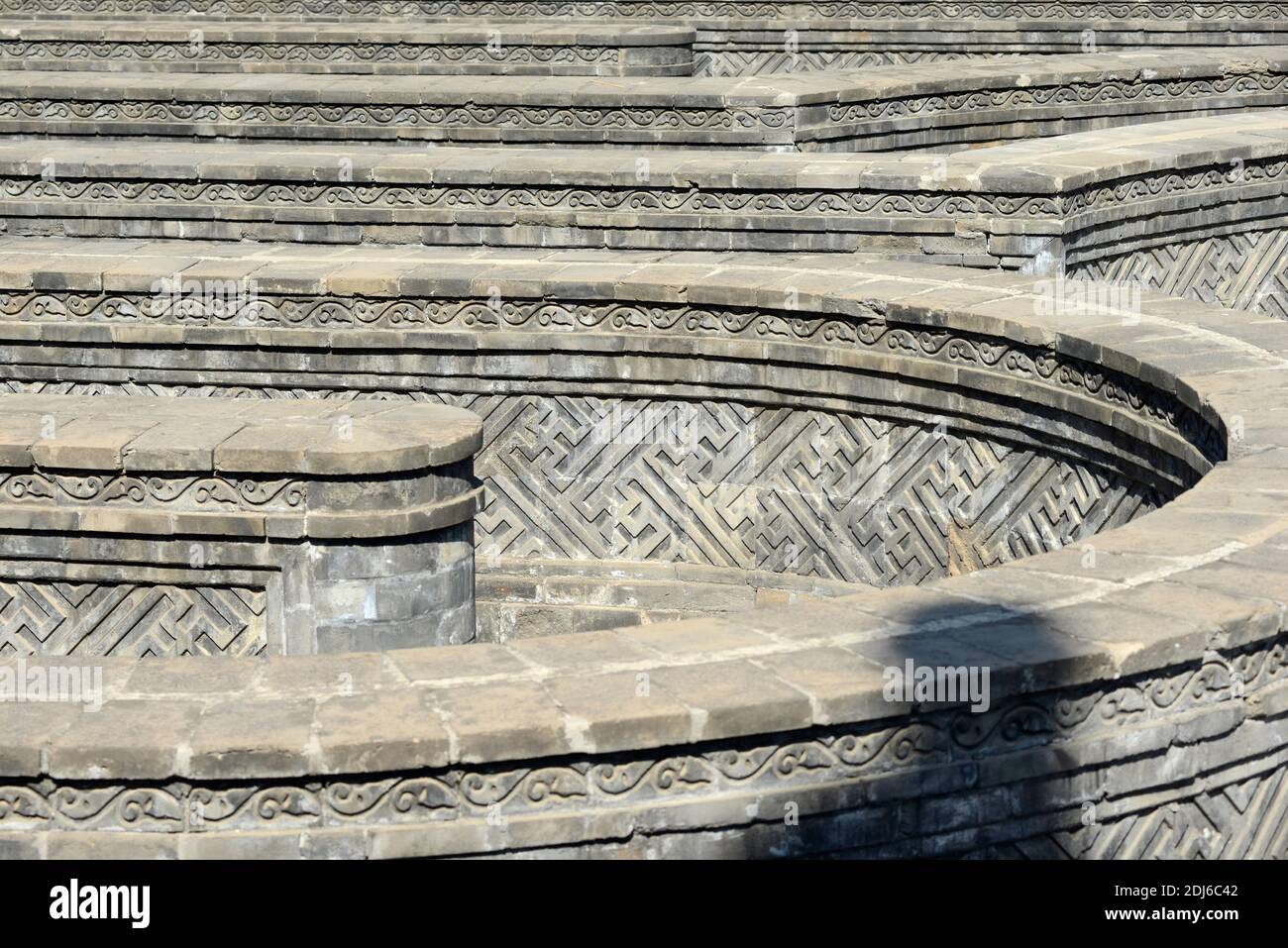 View of the maze in the ruins of the old Summer Palace or Yuanmingyuan ...