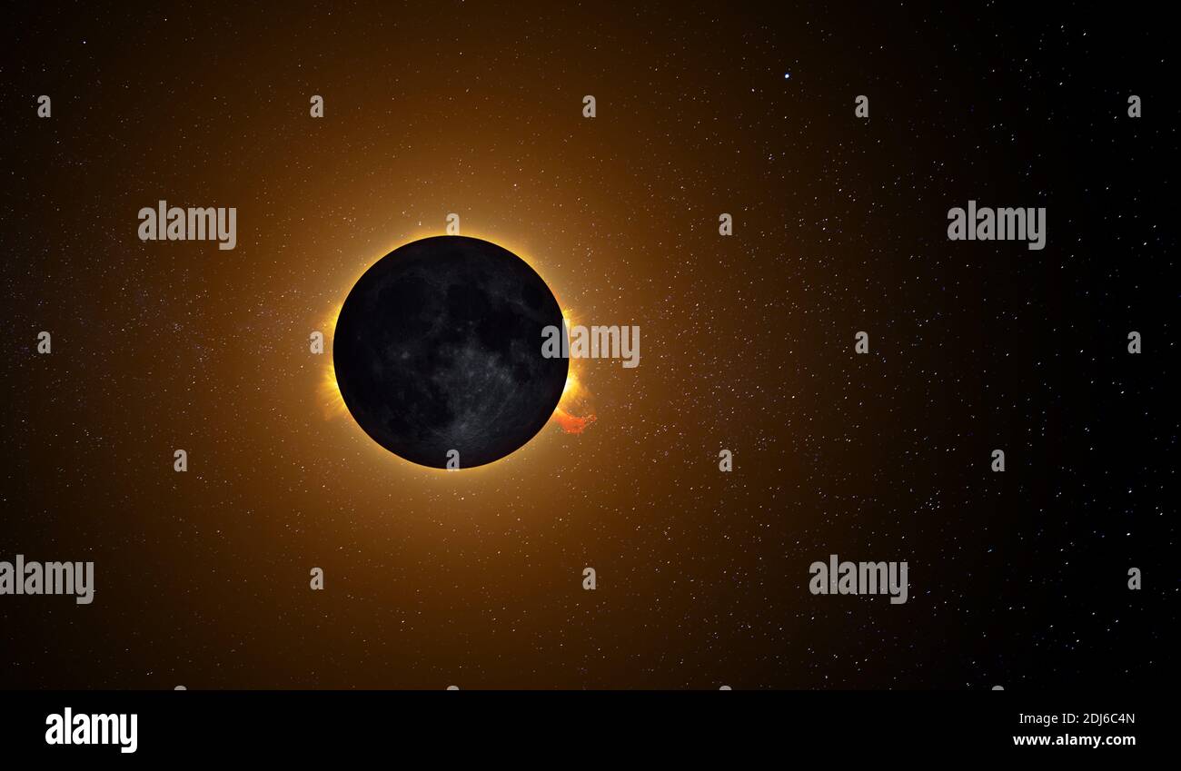 Total Solar Eclipse. Astronomy and science concept. Elements of image ...