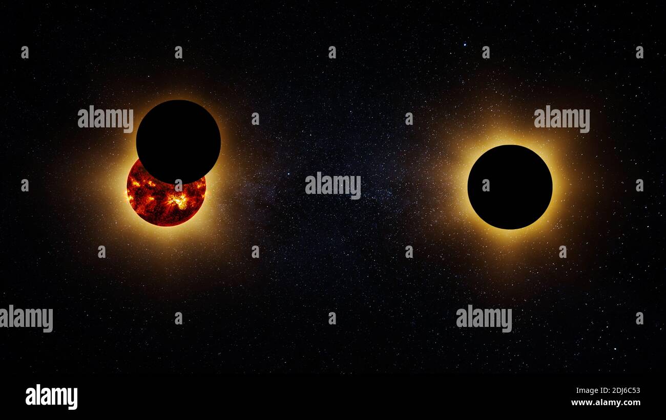 Total Solar Eclipse. Astronomy and science concept. Elements of image ...