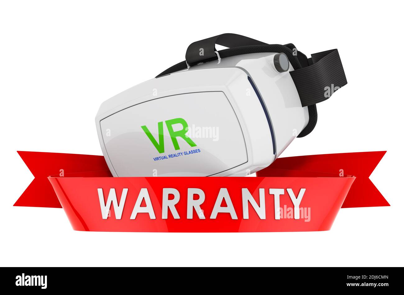 Virtual reality glasses VR warranty concept. 3D rendering isolated on ...
