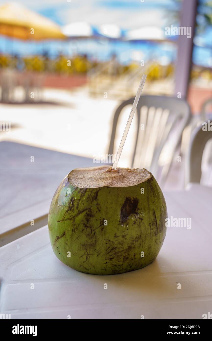 The coconut juice in summer it's really good and refreshing Stock Photo ...