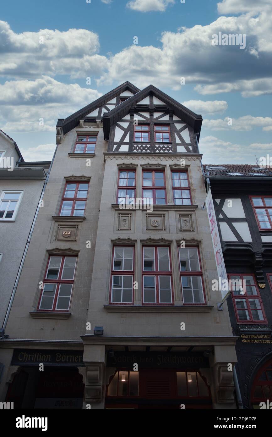 Classic German residential architecture exterior with picturesque ...