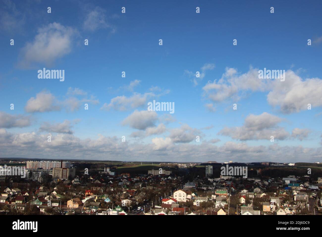 Minsk city new districts panorama under blue sky Stock Photo - Alamy