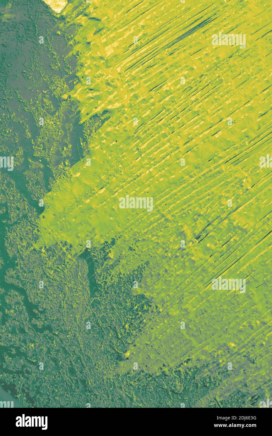 a vertical illustration of a light green gradient on a mud texture ...