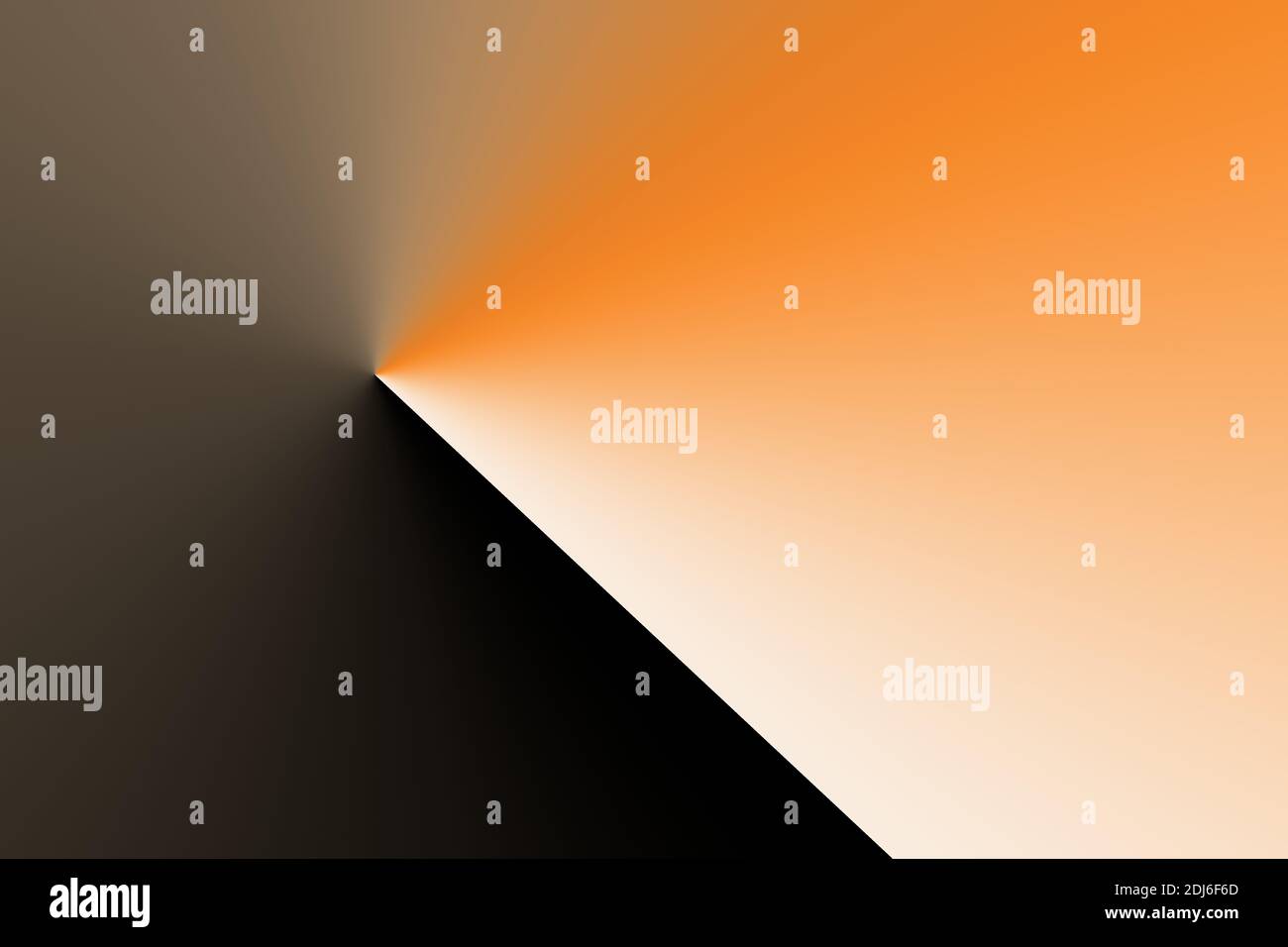 an illustration of orange, black and white color gradients separated ...