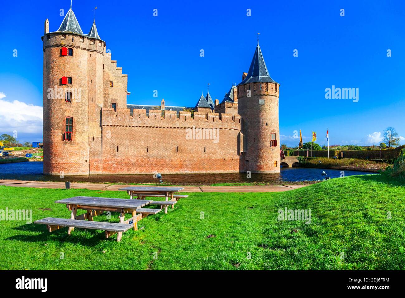 Medieval castles of Netherland - Muiden near Utrecht town, Holland ...