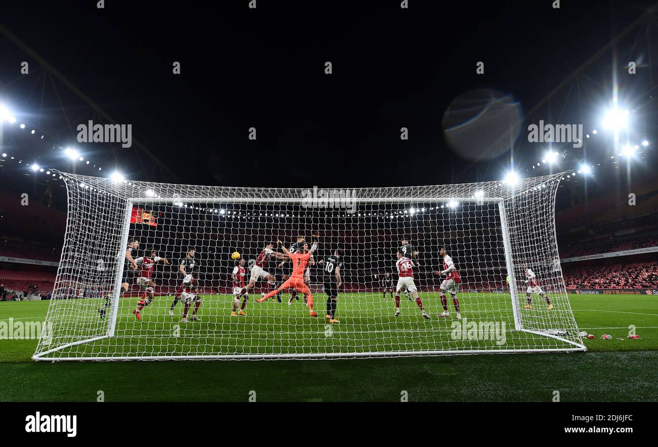 Burnley goalkeeper Nick Pope makes himself bug as Arsenal have a chance ...