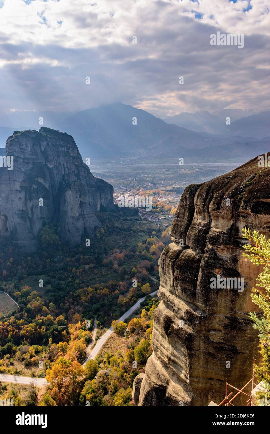 Meteora view from Grand meteoro monastery, an unesco world heritage ...