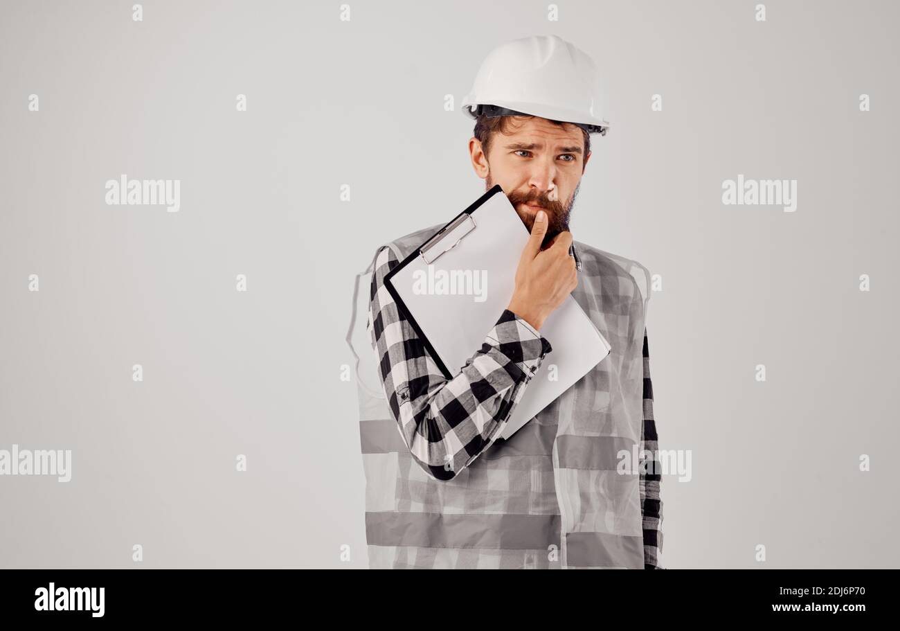 Engineer builder working documents hi-res stock photography and images ...