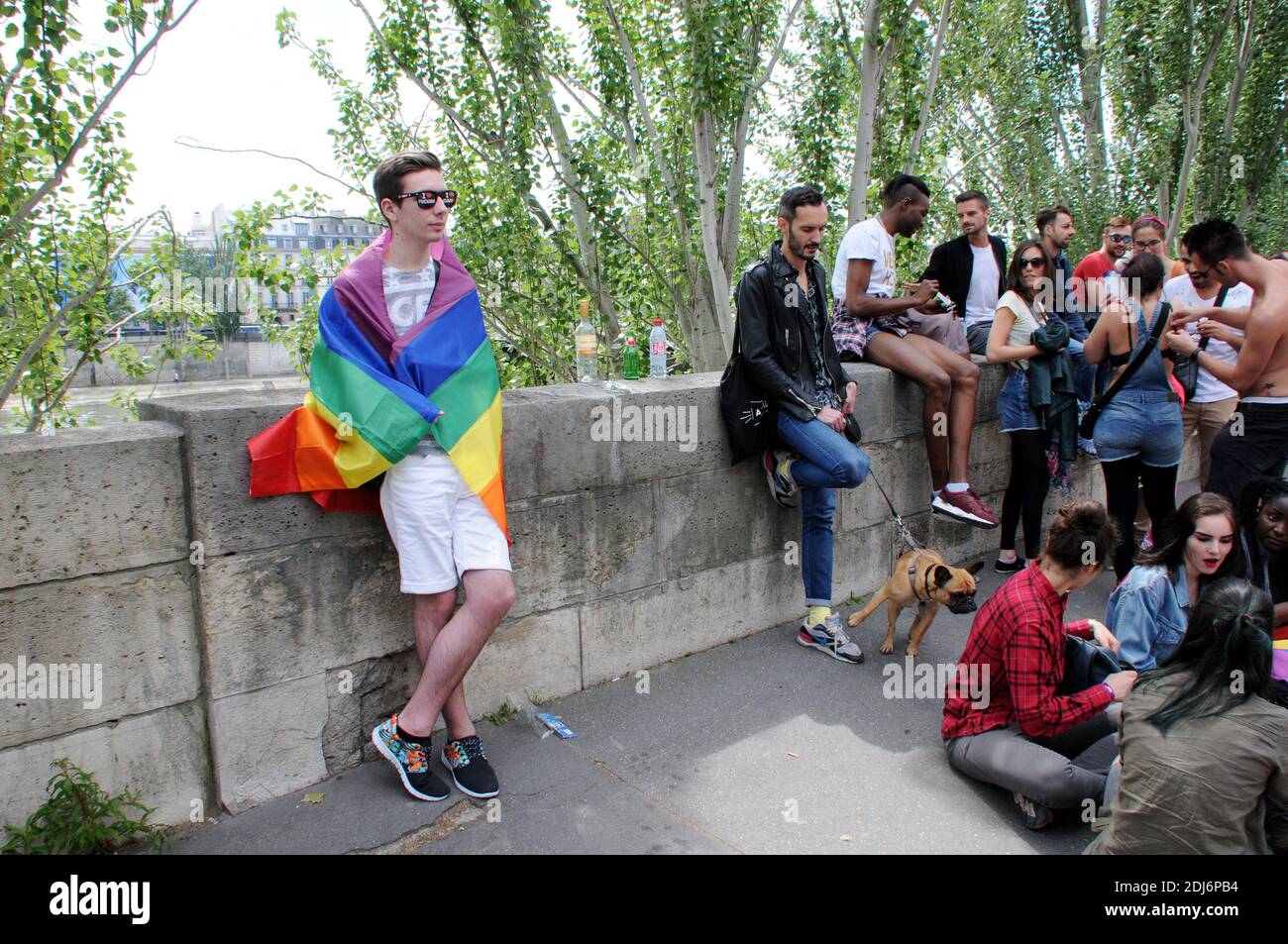 Gay Pride parade in Paris, France on July 2, 2016. Photo by Alain ...