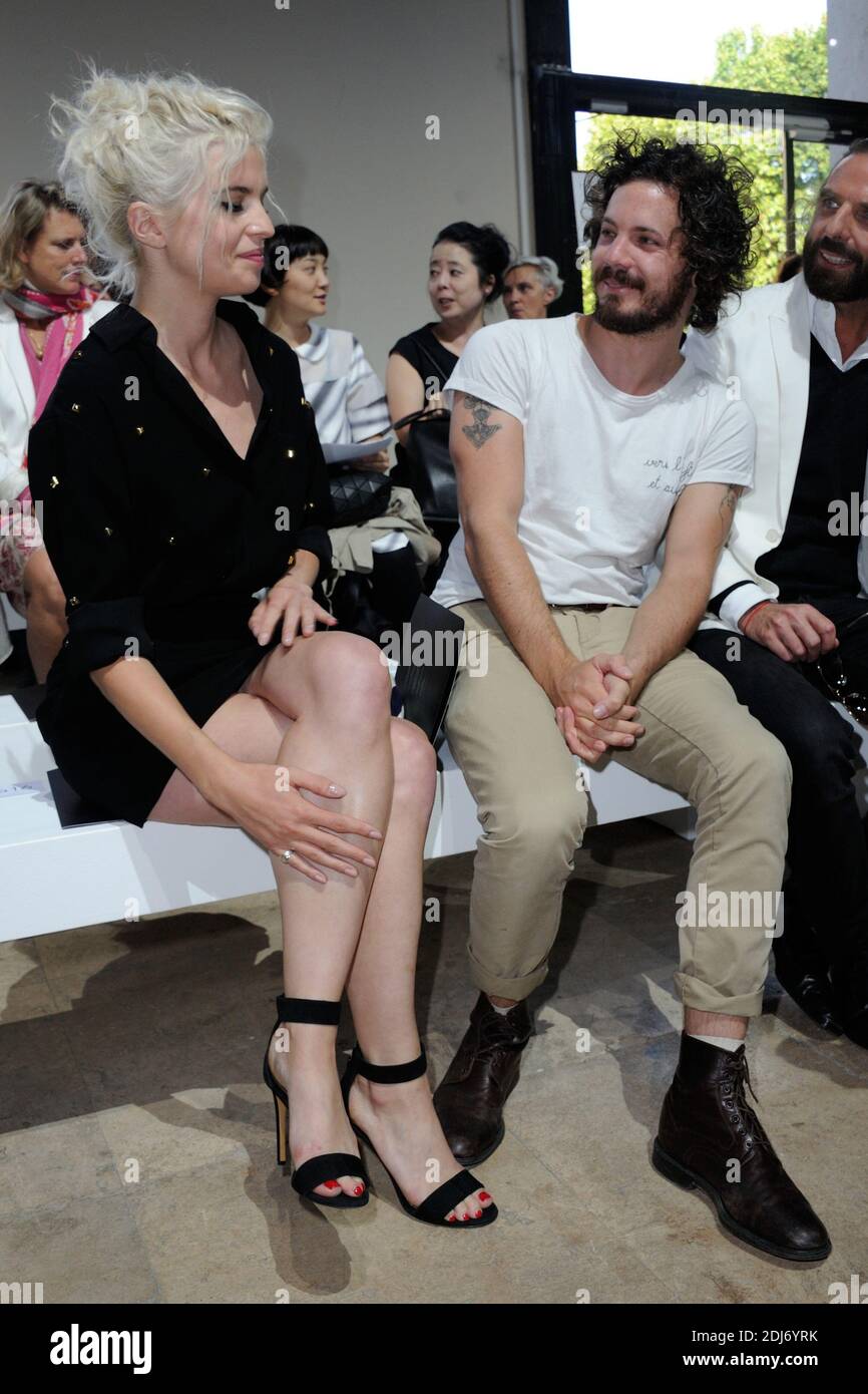 Cecile Cassel and photographer Mathieu Cesar attend Alexandre Vauthier ...
