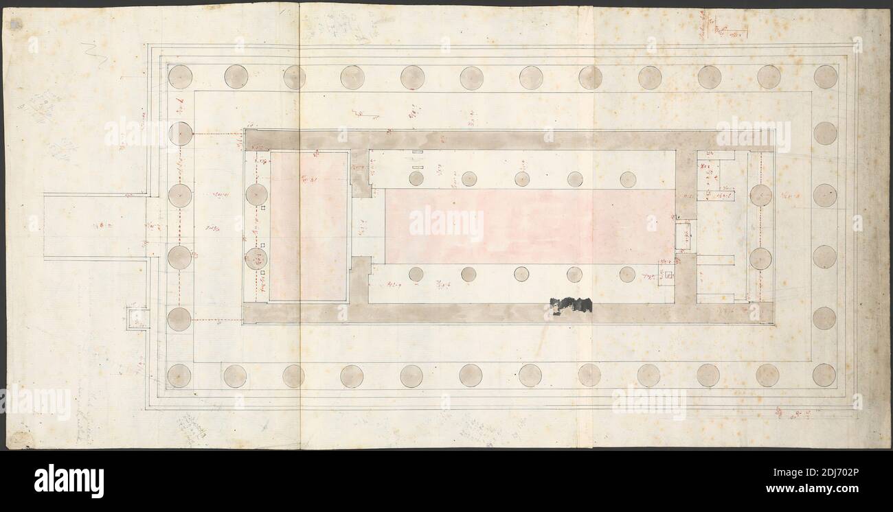 The Temple of Aphaia at Aegina: Ground Plan, Showing The Temple ...