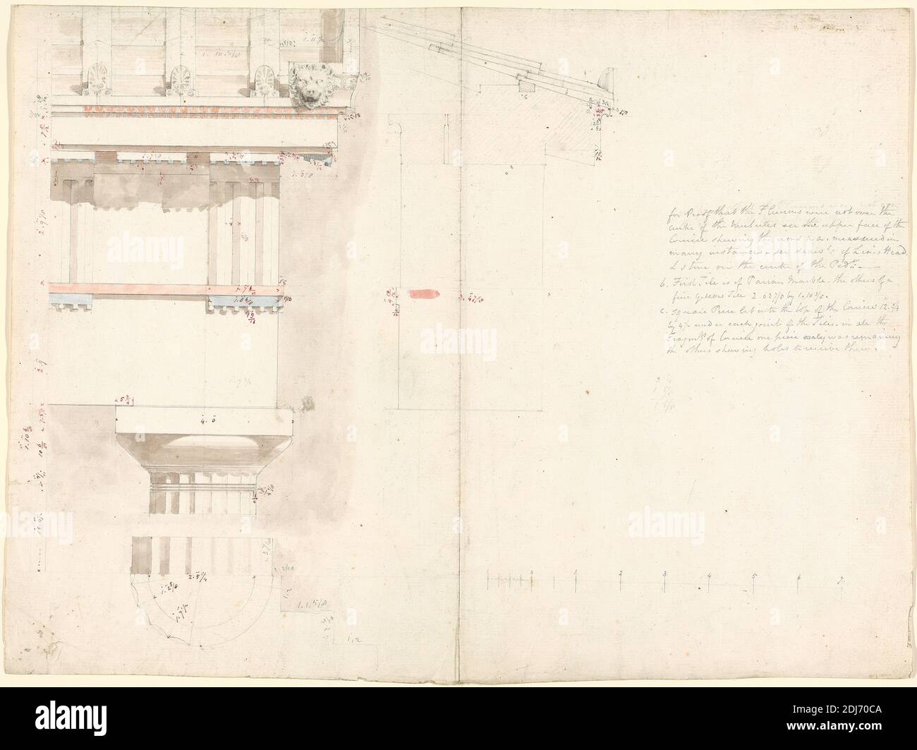 The Temple of Aphaia at Aegina: Elevation of the Doric Entablature and ...