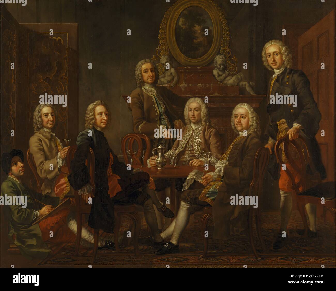 Portrait of a Group of Gentleman, with the Artist, Francis Hayman, 1707 ...
