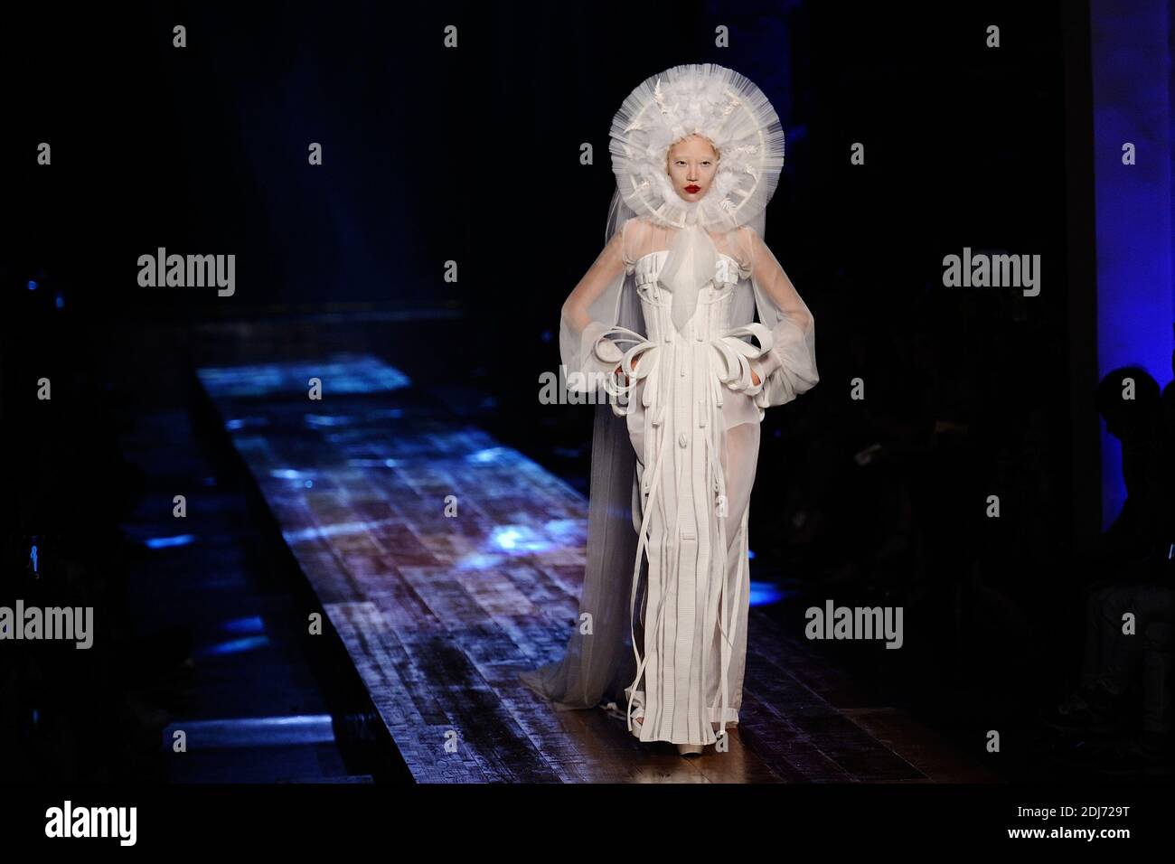 Soo Joo walks the runway during the Jean-Paul Gaultier Haute Couture ...